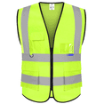 BeautyWill Class 2 High Visibility Safety Vest, 5-Pocket Reflective ...