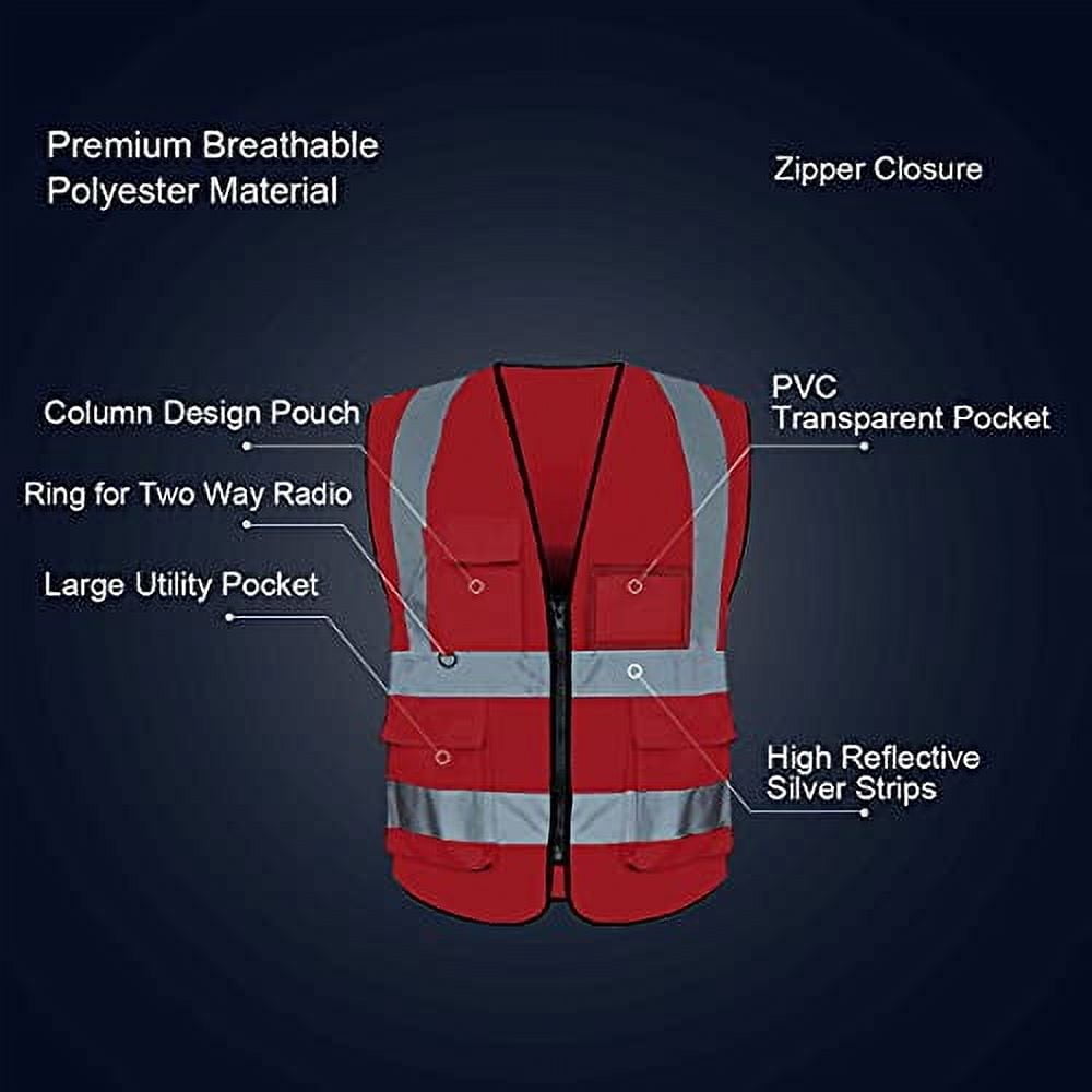 BeautyWill Custom Safety Vest,10/20Pack Constructin Security Vest Hi ...