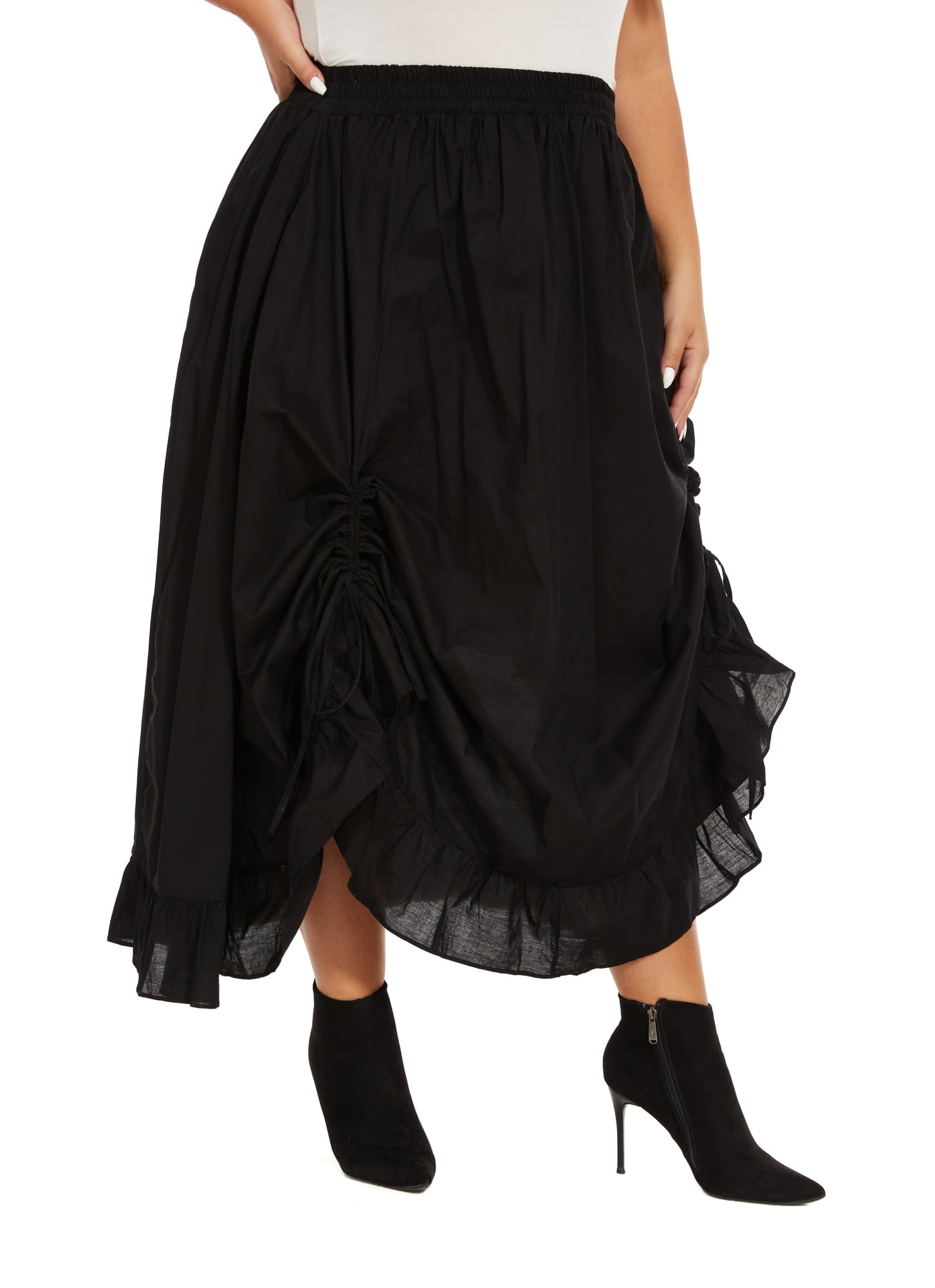 Beautybatik Black Women Cotton BOHO Gypsy Long Maxi Victorian ...