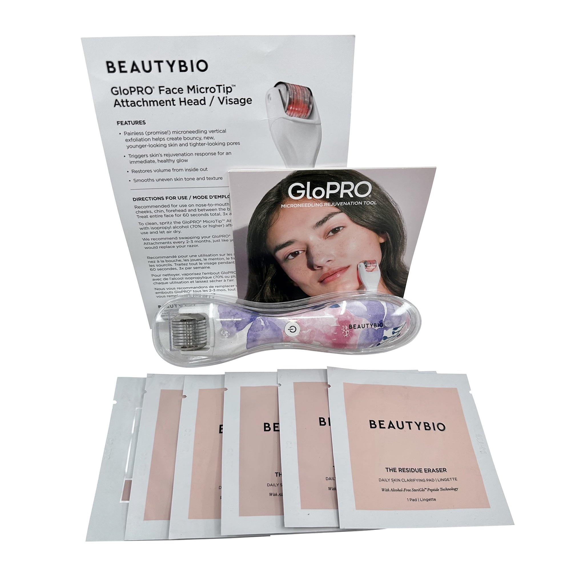 Beautybio GloPro Regeneration Tool Lavender Floral with 5 Residue ...