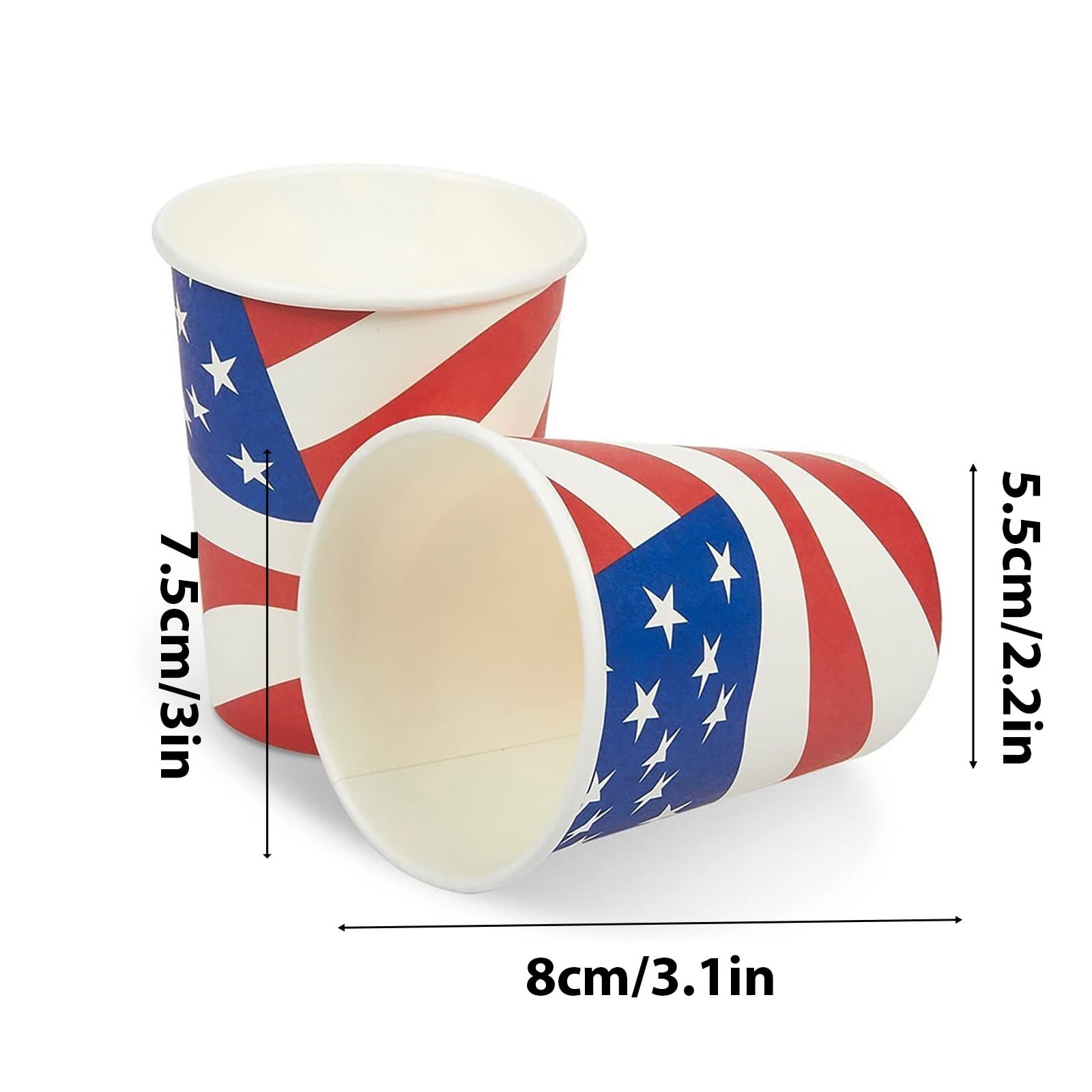 Beautynvta 24 Pcs 4th of July Party Disposable Tableware Supplies ...