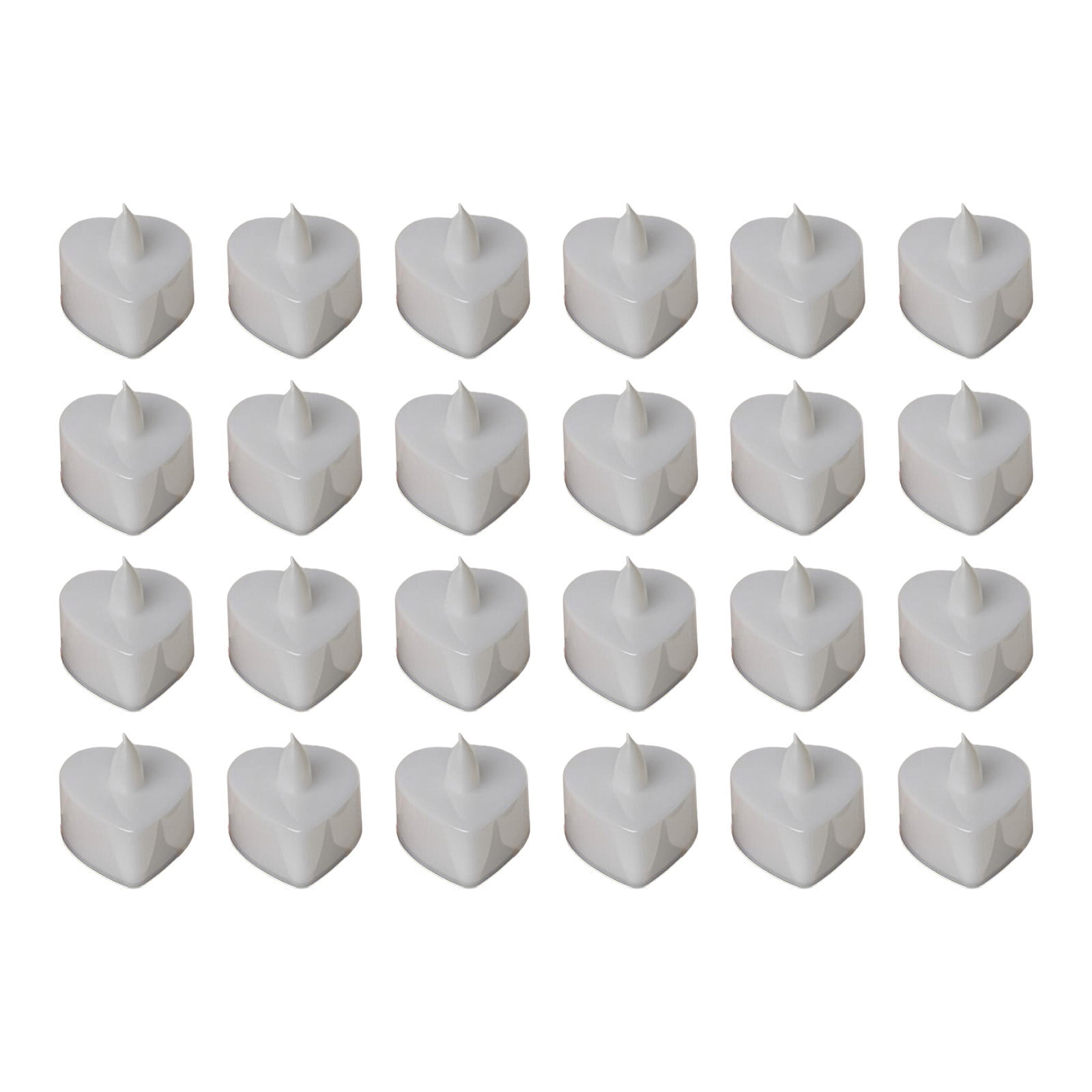 Beautynvta 24 Pcs Heart Shape LED Tealight Candles, Flameless LED ...