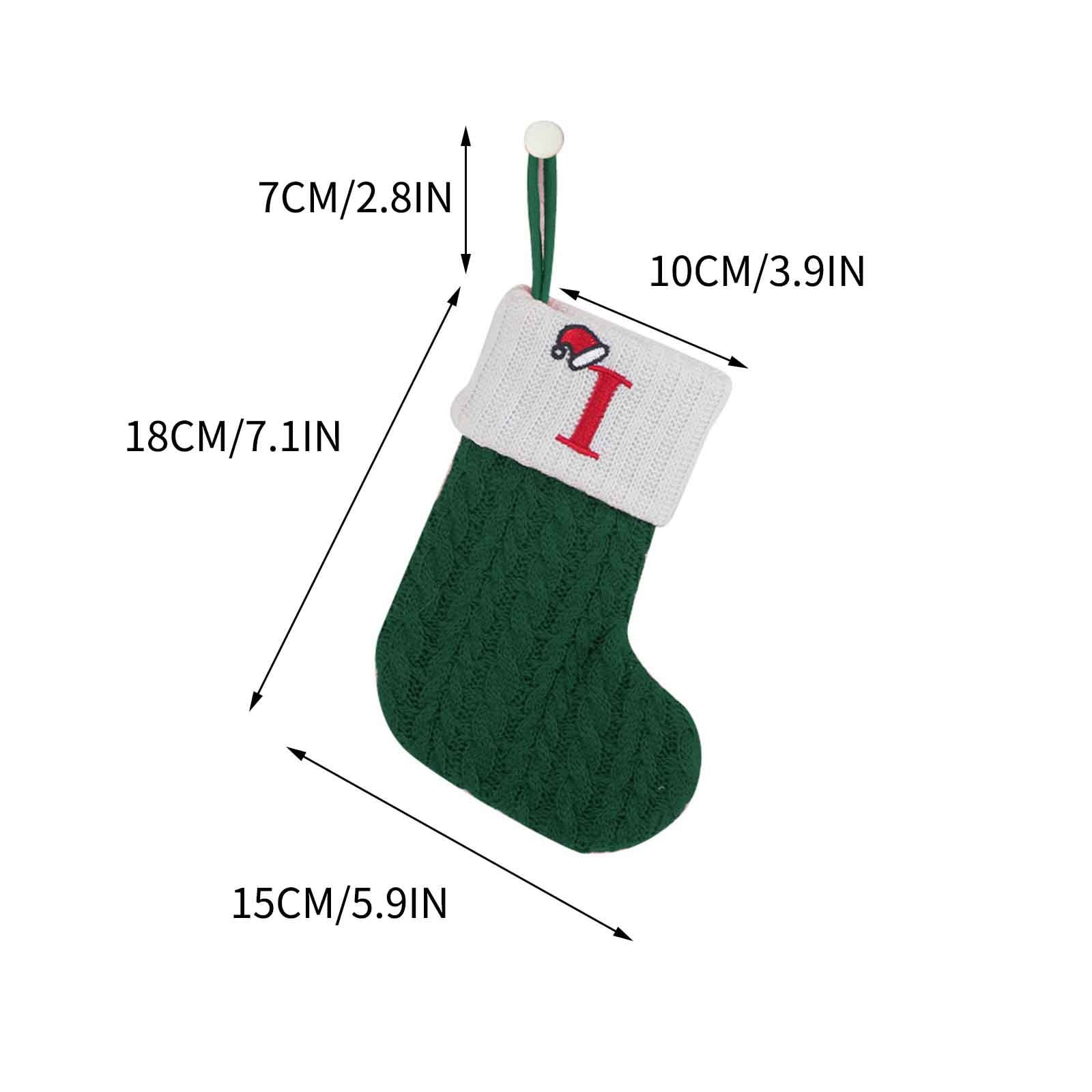 Beautynvta 26 Initial Letters Christmas Stockings, 7.1'' Embroidered ...