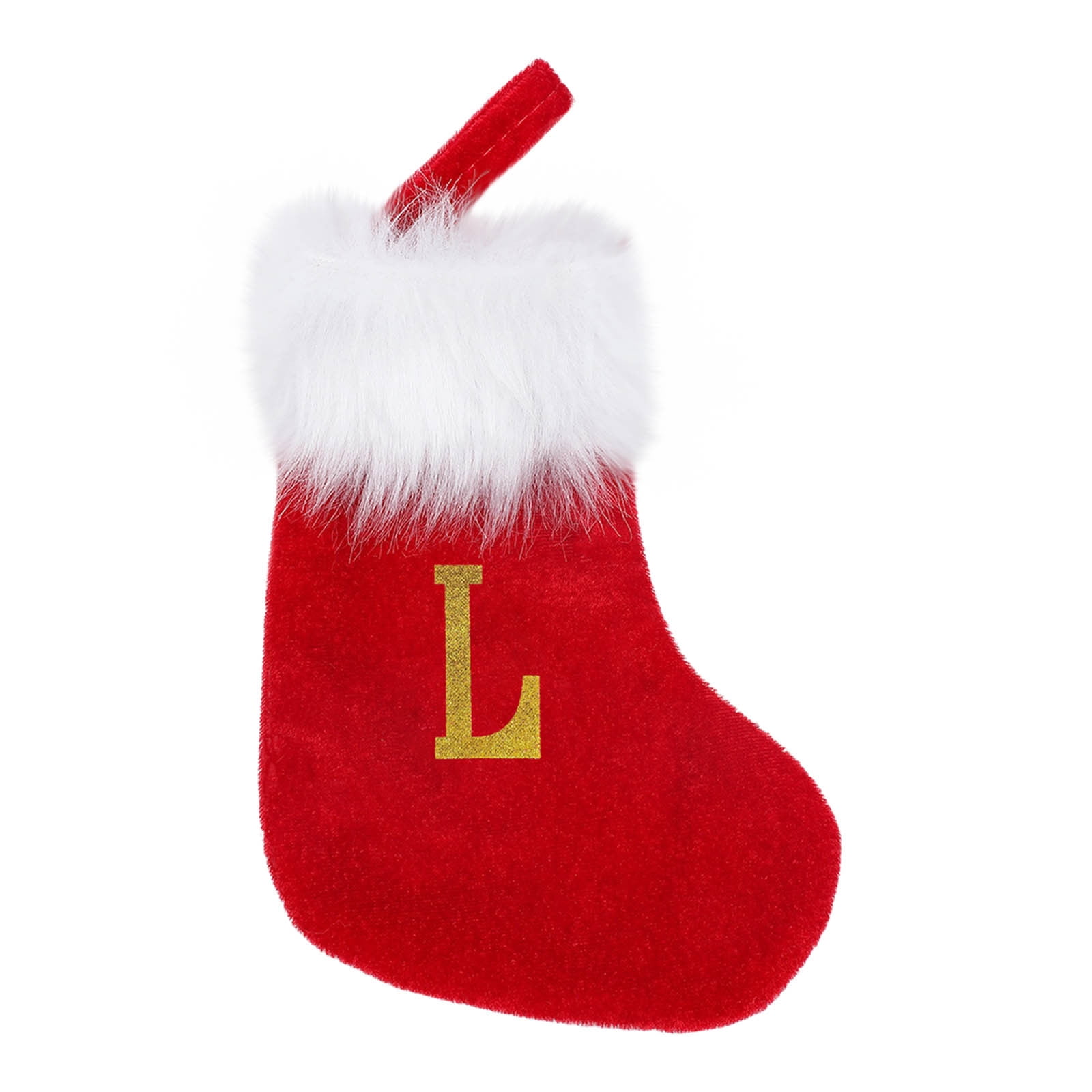 Beautynvta 26 Initial Letters Christmas Stockings, 7'' Personalized ...