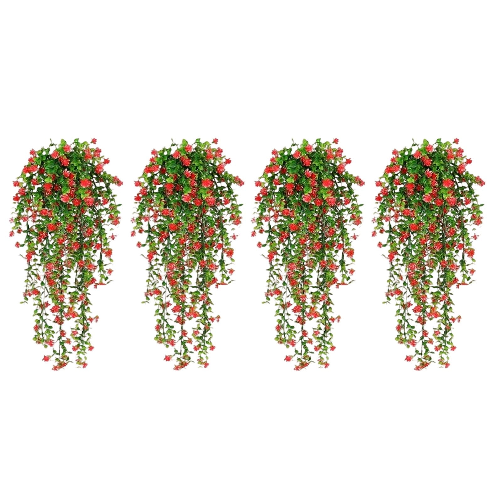 Beautynvta 4 Pack Artificial Hanging Flowers, Fake Vine Hanging Plants ...