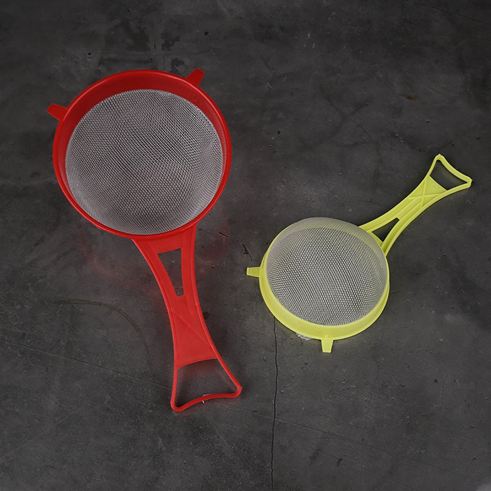 Beautynvta 4 Pcs Kitchen Plastic Flour Colander Set, Manual Baking ...