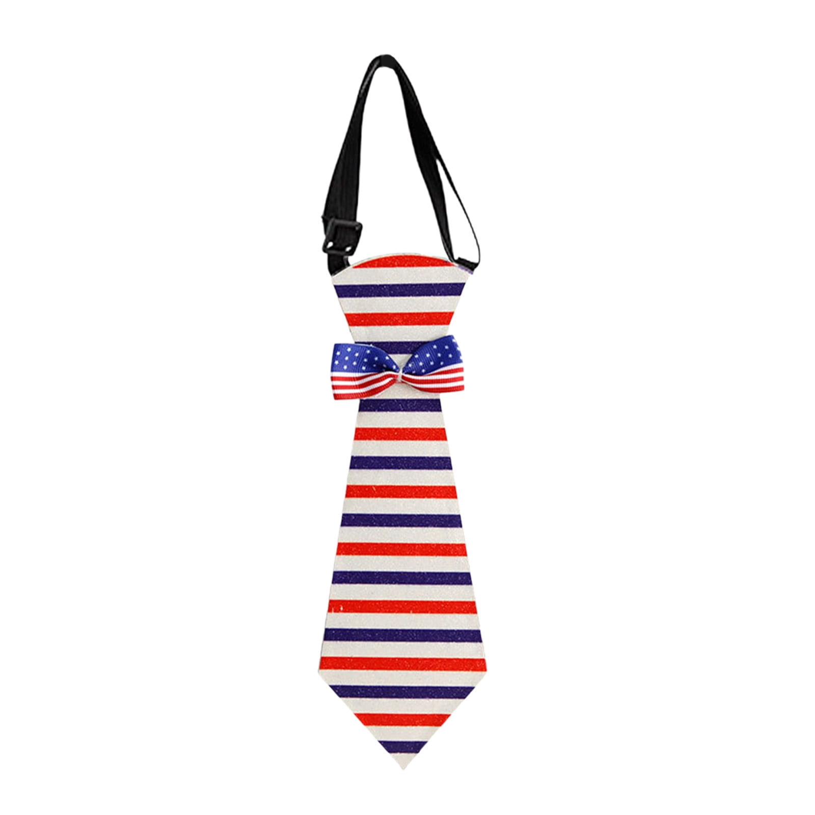 Beautynvta 4th of July Decorative Tie, Red White Blue Patriotic Stars ...