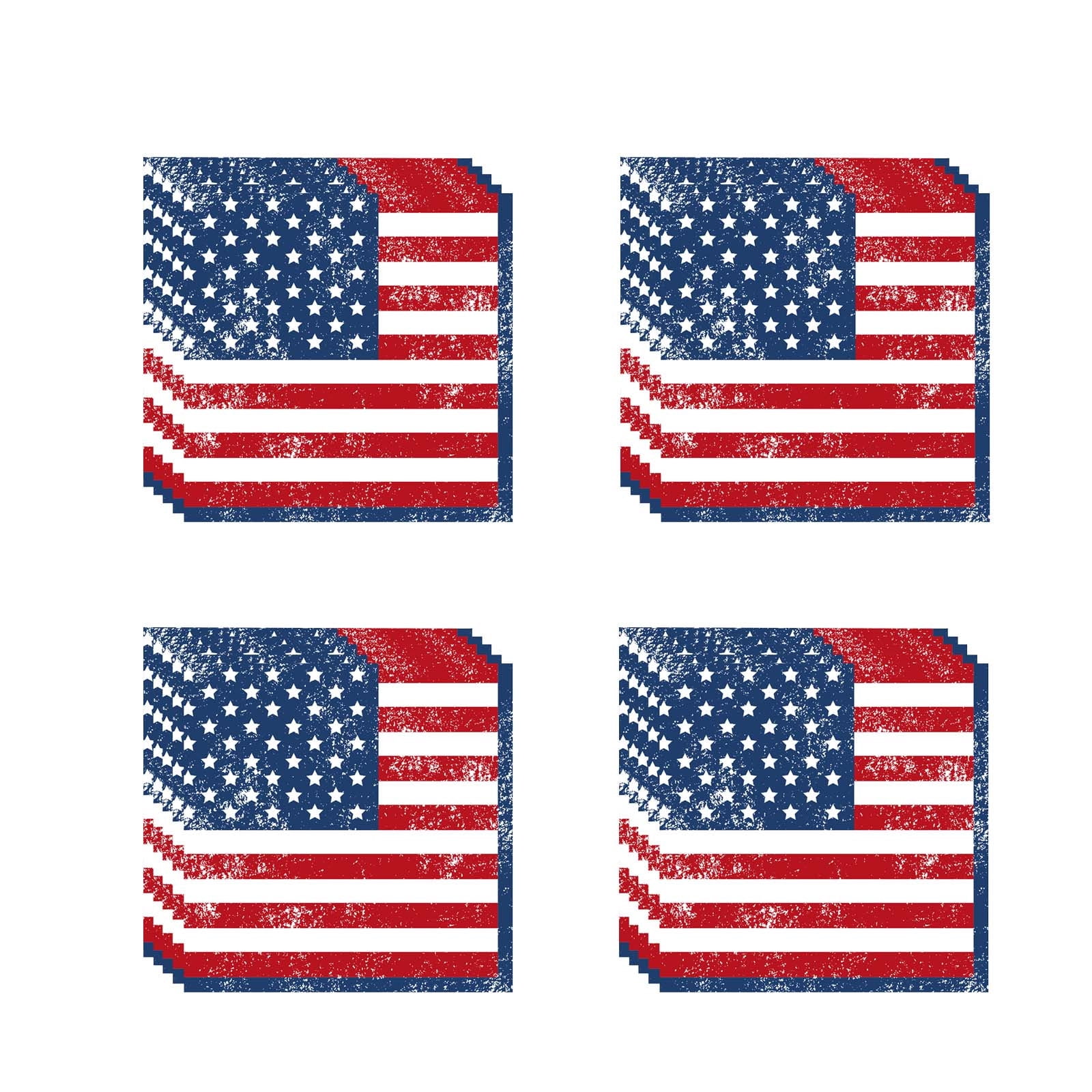 Beautynvta 4th of July Patriotic Party Tableware Set, American Stars ...