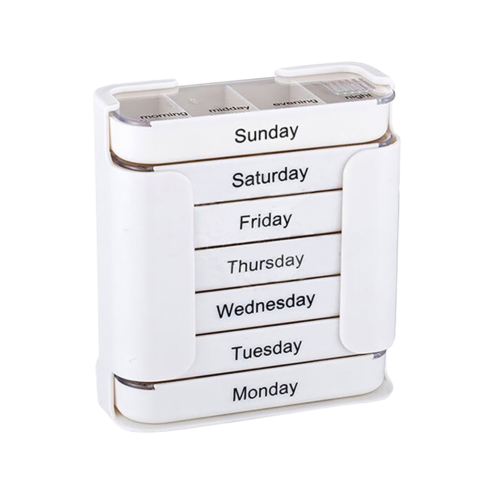 Beautynvta 7-Day Medication Organizer, Stackable Weekly Pill Organizer ...