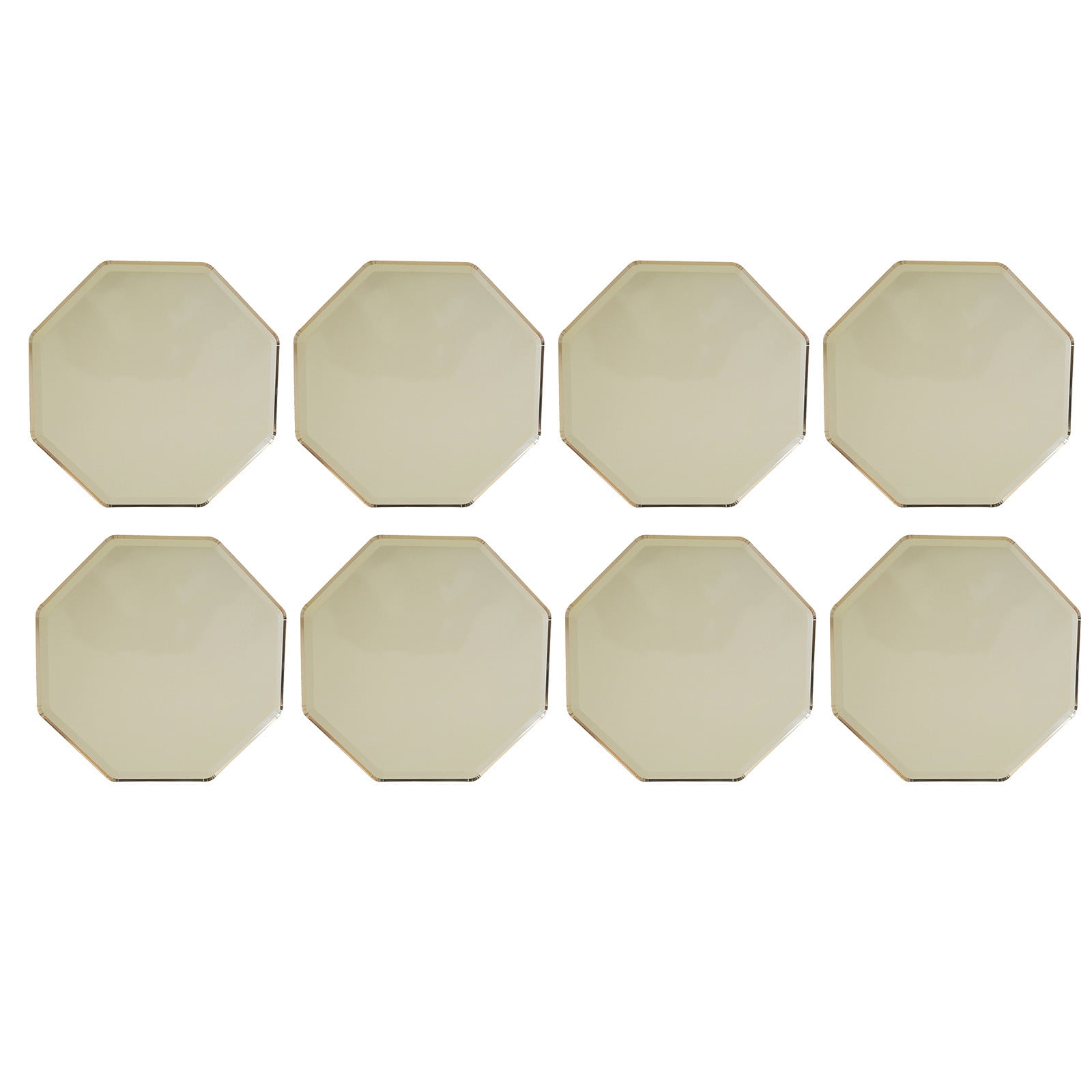 Beautynvta 8 Pcs Disposable Hexagon Paper Plates, Waterproof & Oilproof ...