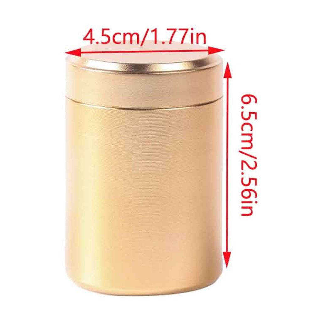 Beautynvta Aluminum Storage Jar Portable Smell Proof Container, Metal ...