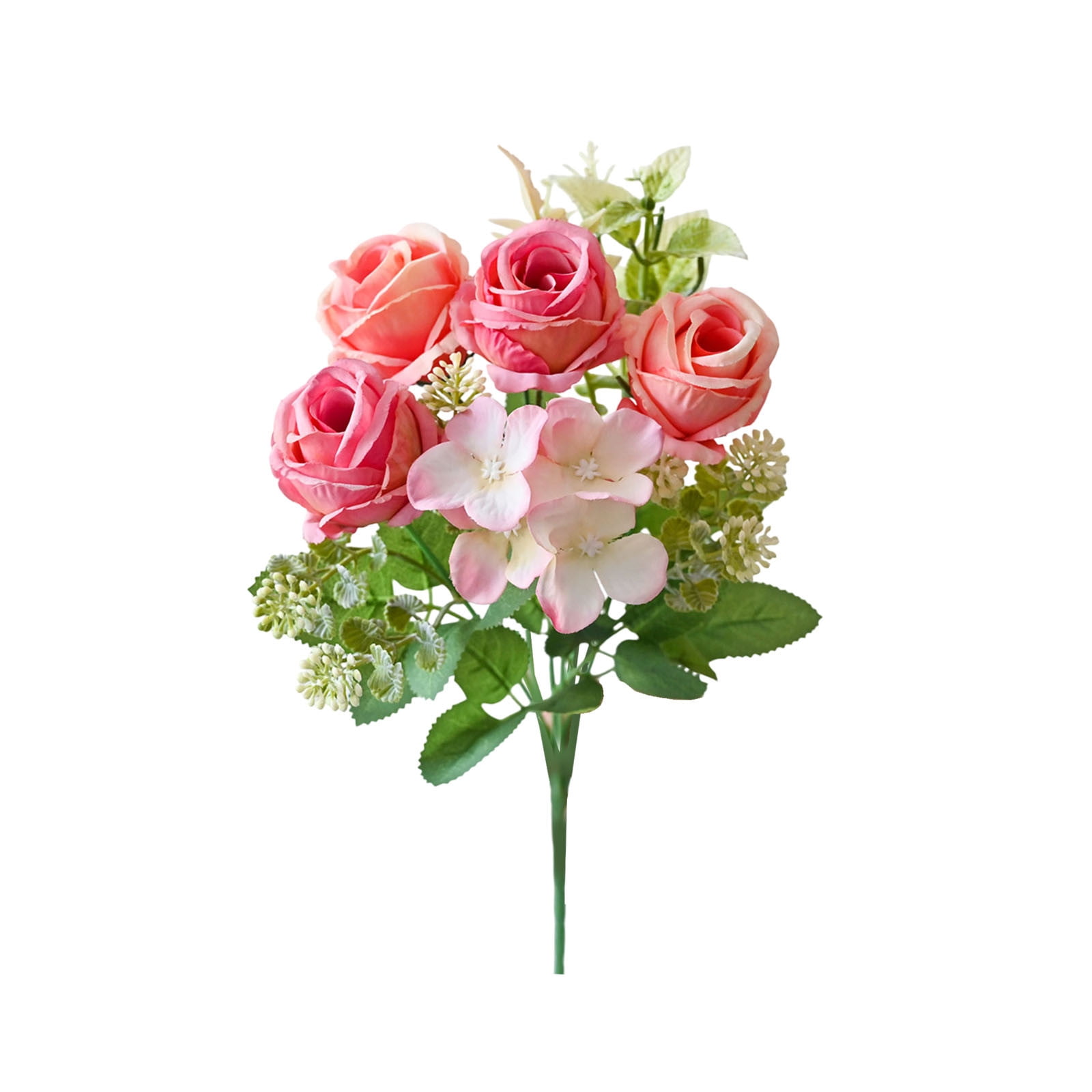 Beautynvta Artificial Rose Wedding Bouquets, Fake Rose Bouquet Silk ...