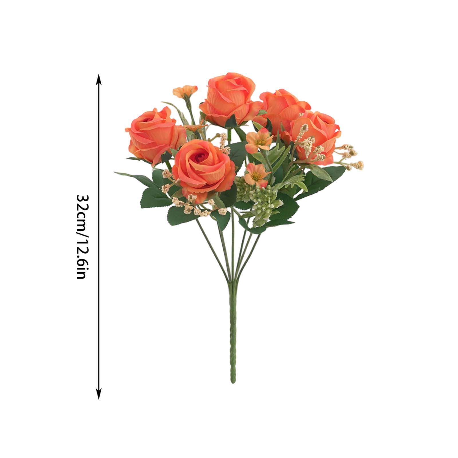 Beautynvta Artificial Silk Rose Flower, Fake Rose with Stems Wedding ...