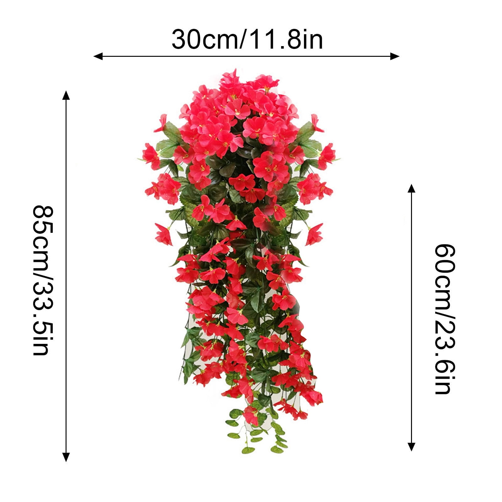 Beautynvta Artificial Violet Flowers, Hanging Fake Flowers, Faux Violet ...