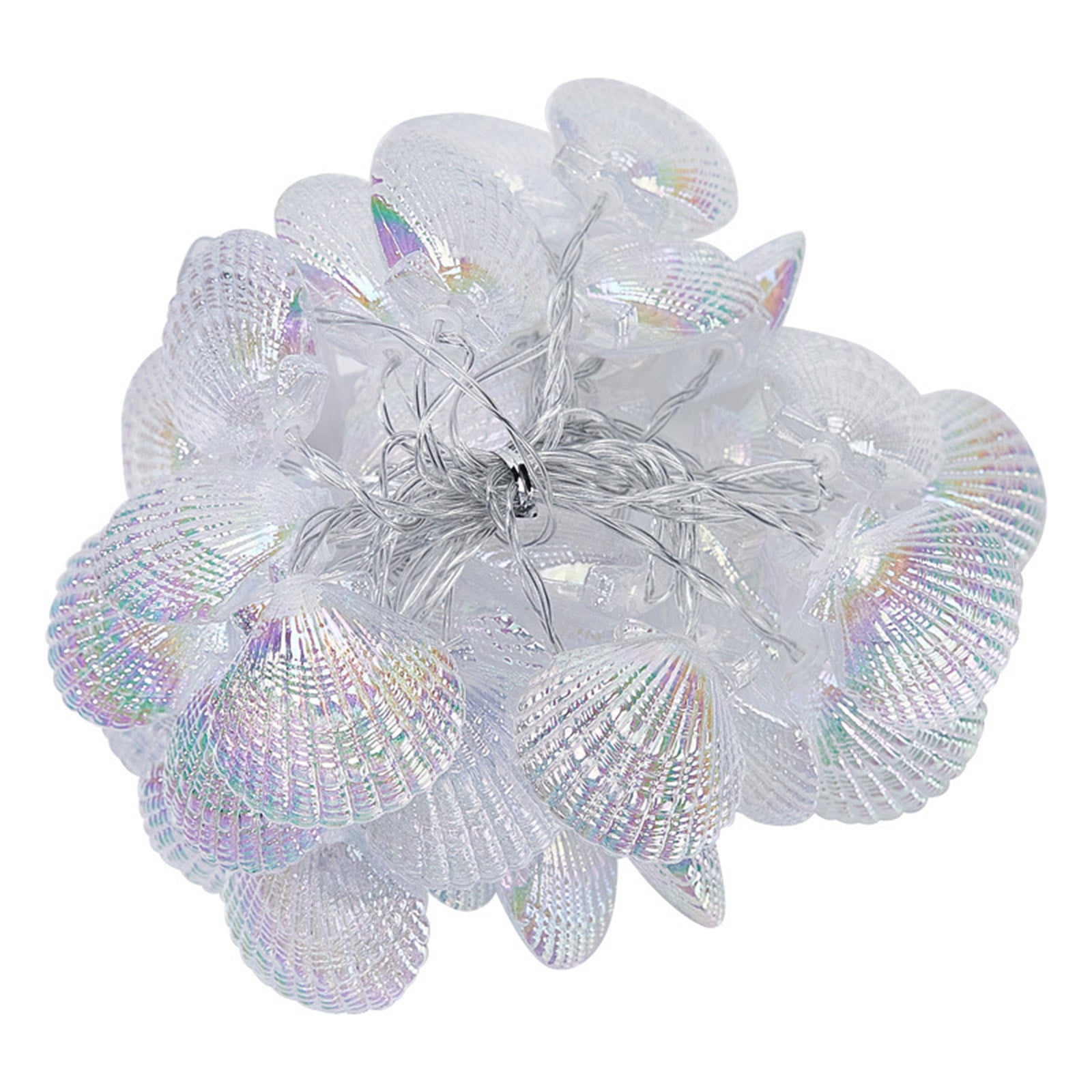 Beautynvta Beach Seashell String Lights, 9.84 Ft 20 Warm White LED ...