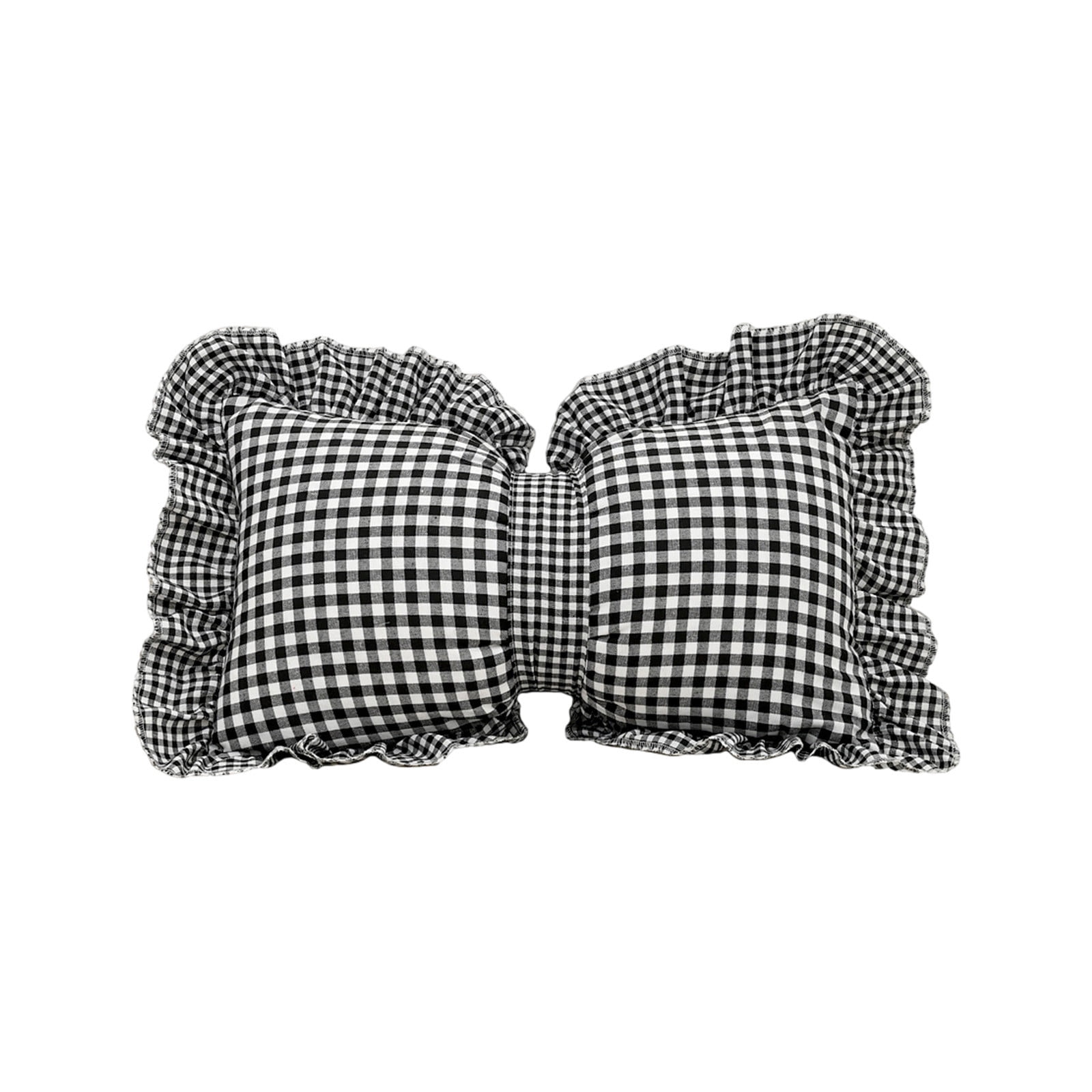 Beautynvta Bowknot Throw Pillows, Bow Plaid Decorative Pillow, Soft ...