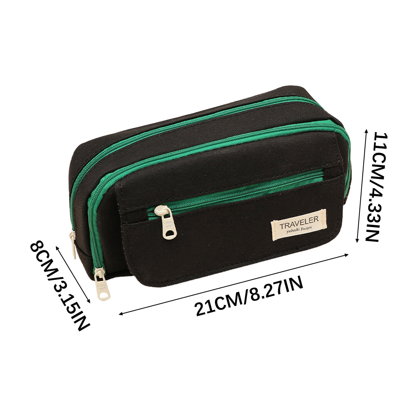 Beautynvta Canvas Pencil Case, Large Capacity Pencil Box with Zipper, 5 ...