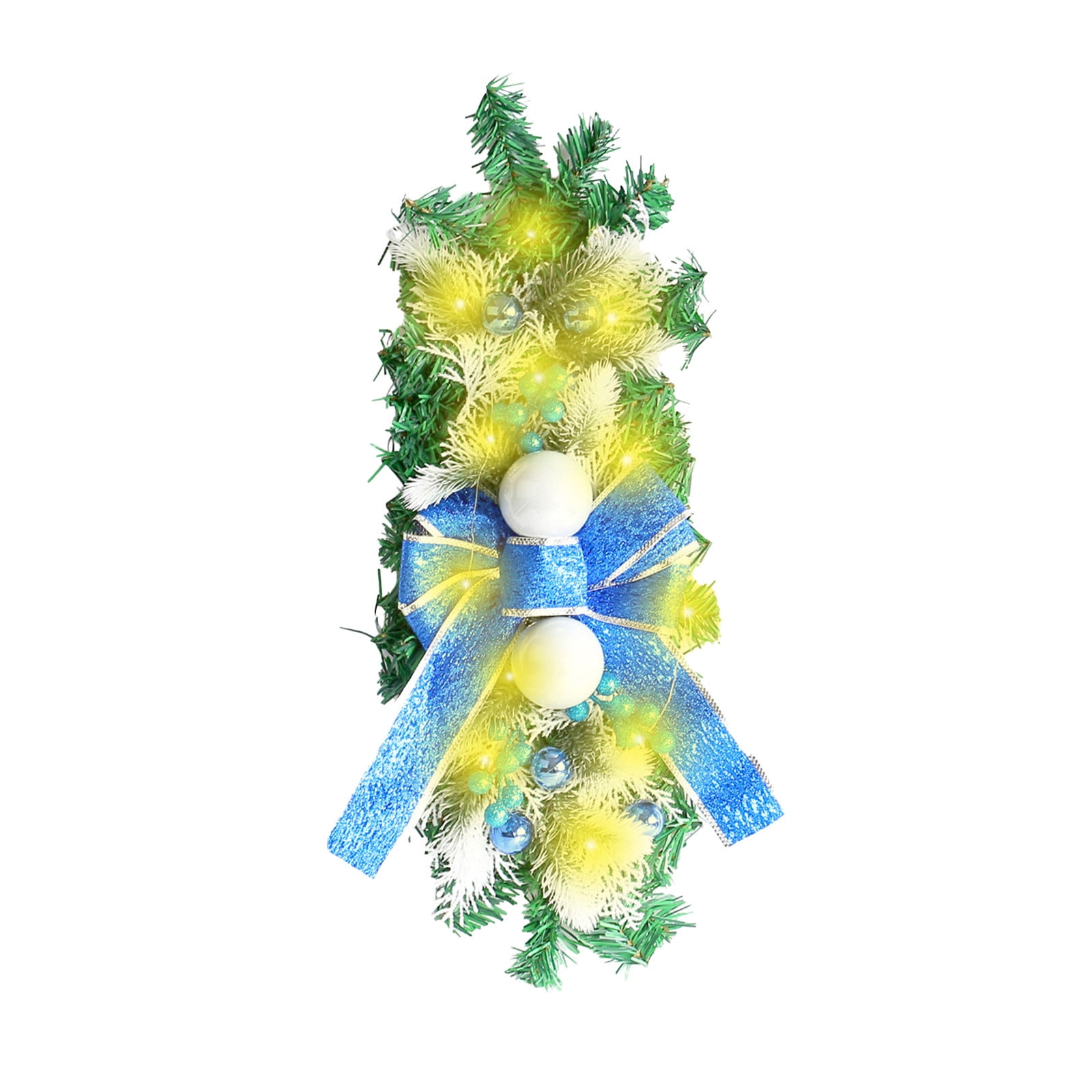 Beautynvta Christmas Artificial Swags Teardrop Wreath, Door Stair ...