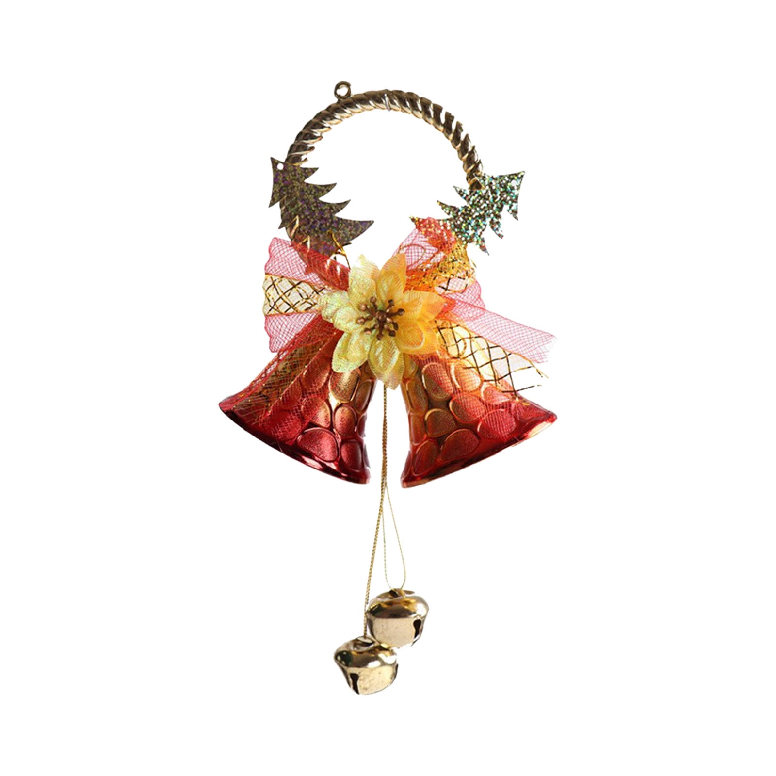 Beautynvta Christmas Bells Decoration, Metal Bells Christmas Tree ...