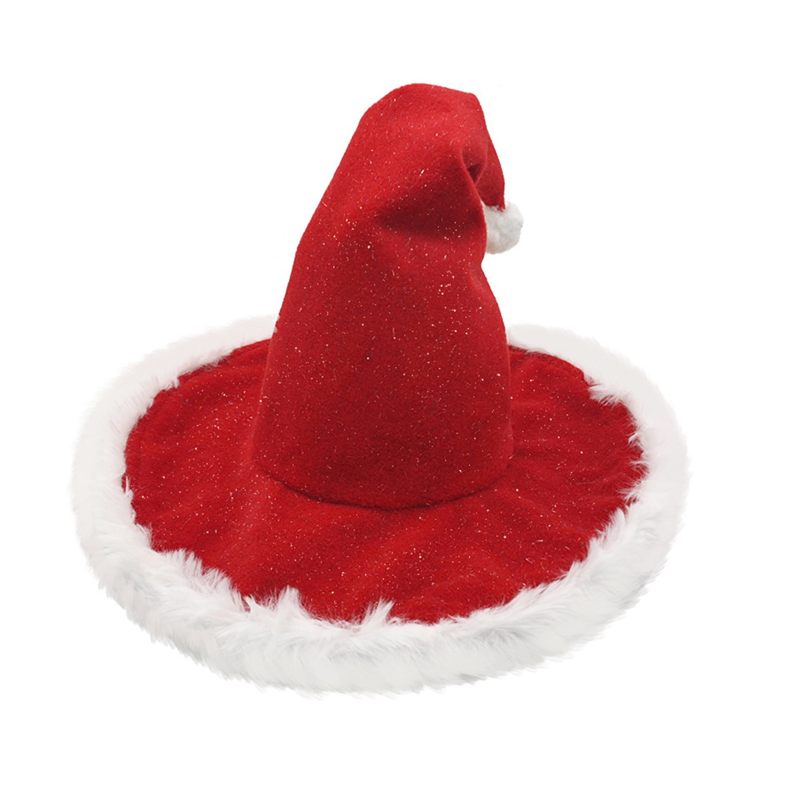 Beautynvta Christmas Decorations, Large Red Plush Glitter Christmas ...