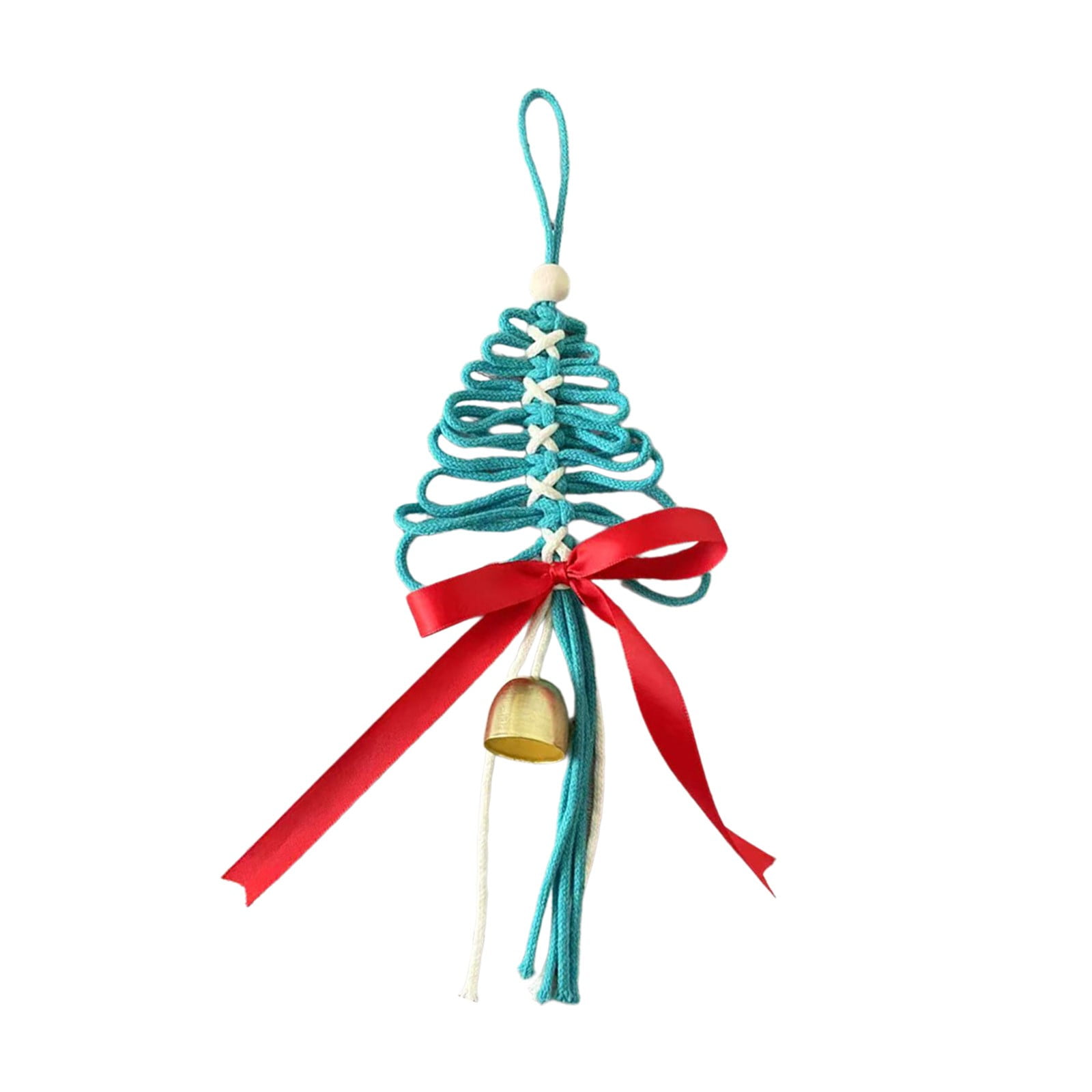 Beautynvta Christmas Decorations, Woven Flax Rope Christmas Tree ...