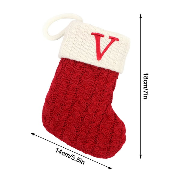 Beautynvta Christmas Stockings with Initials, 7'' Small Embroidered ...