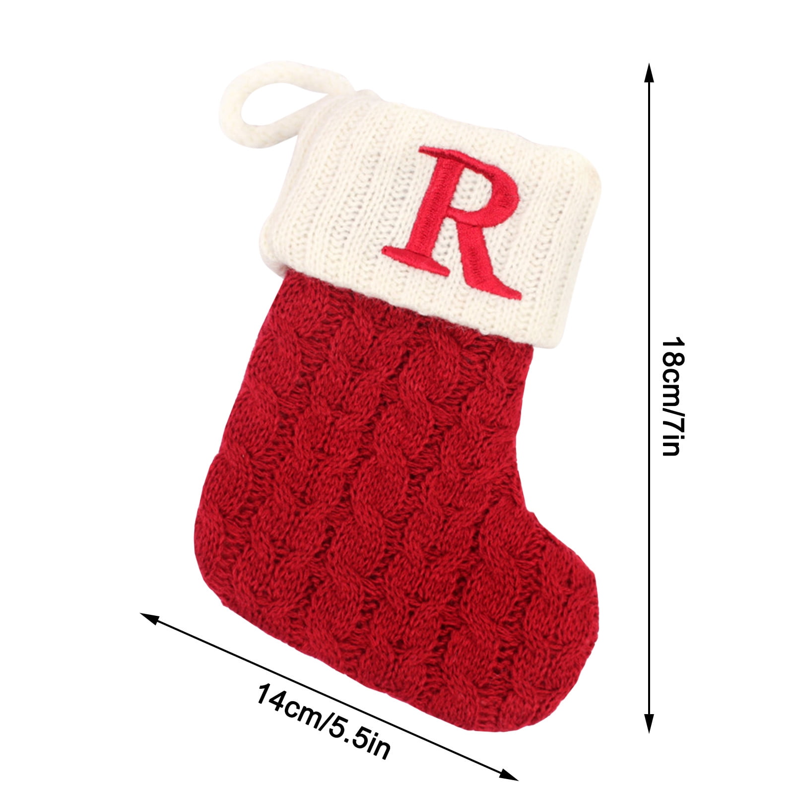 Beautynvta Christmas Stockings with Initials, 7'' Small Embroidered ...