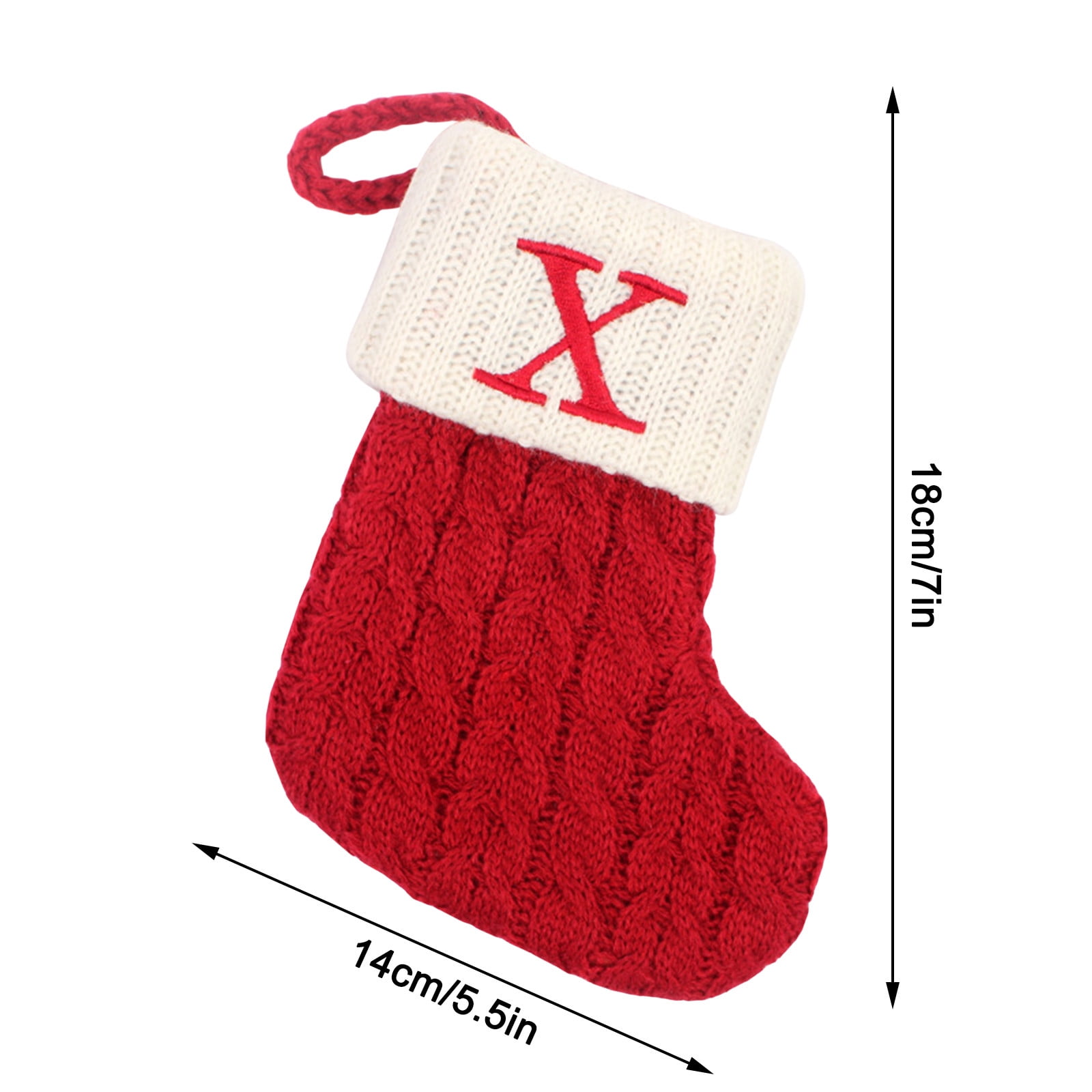 Beautynvta Christmas Stockings with Initials, 7'' Small Embroidered ...