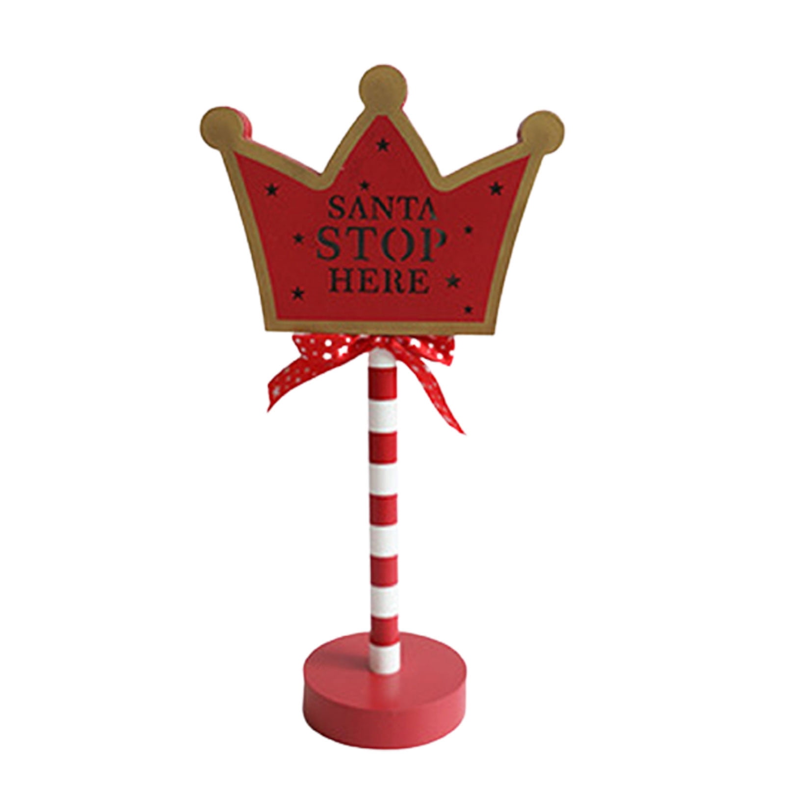 Beautynvta Christmas Decorations Santa Stop Here Sign LED Light ...