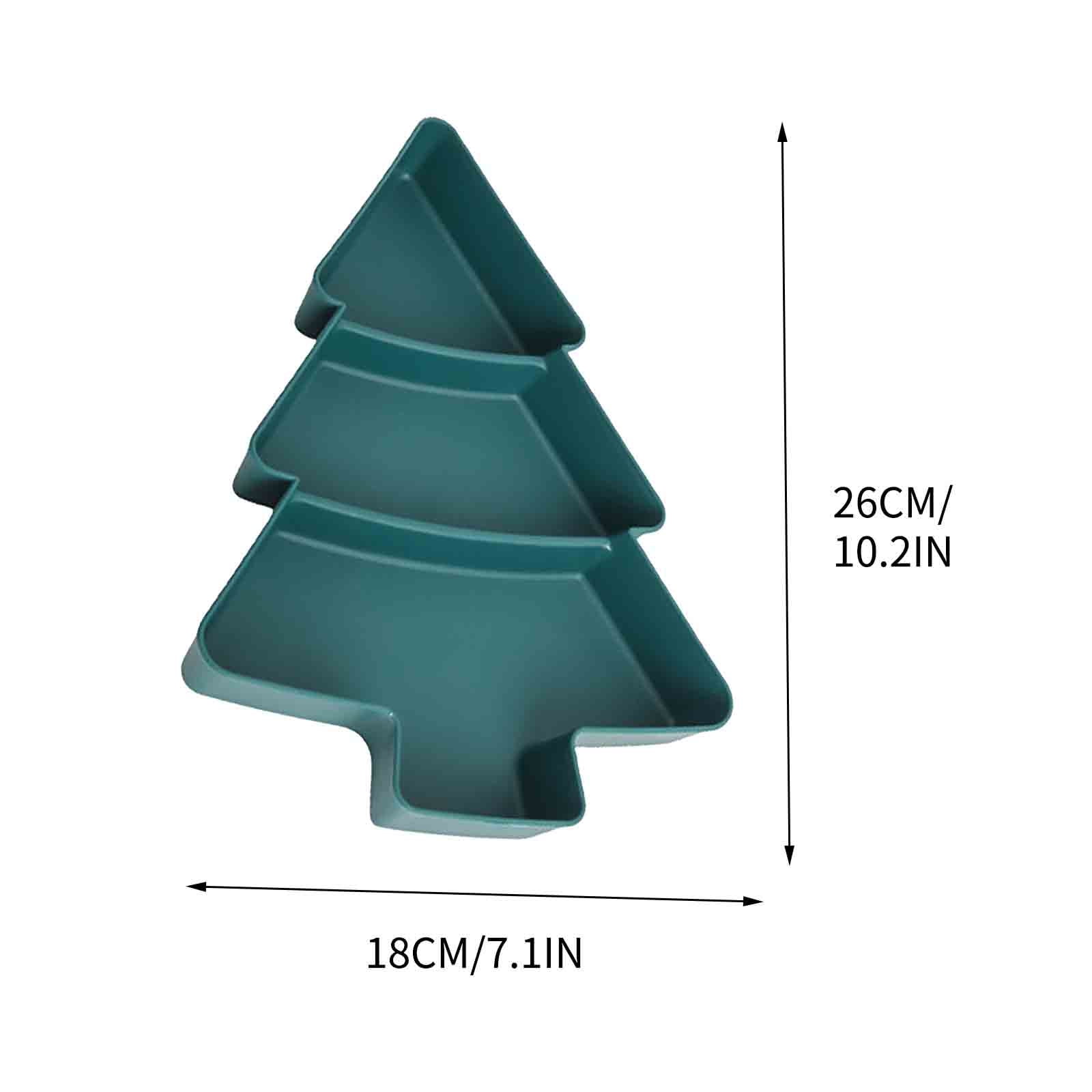 Beautynvta Christmas Serving Tray, Food-Grade Plastic Christmas Tree ...
