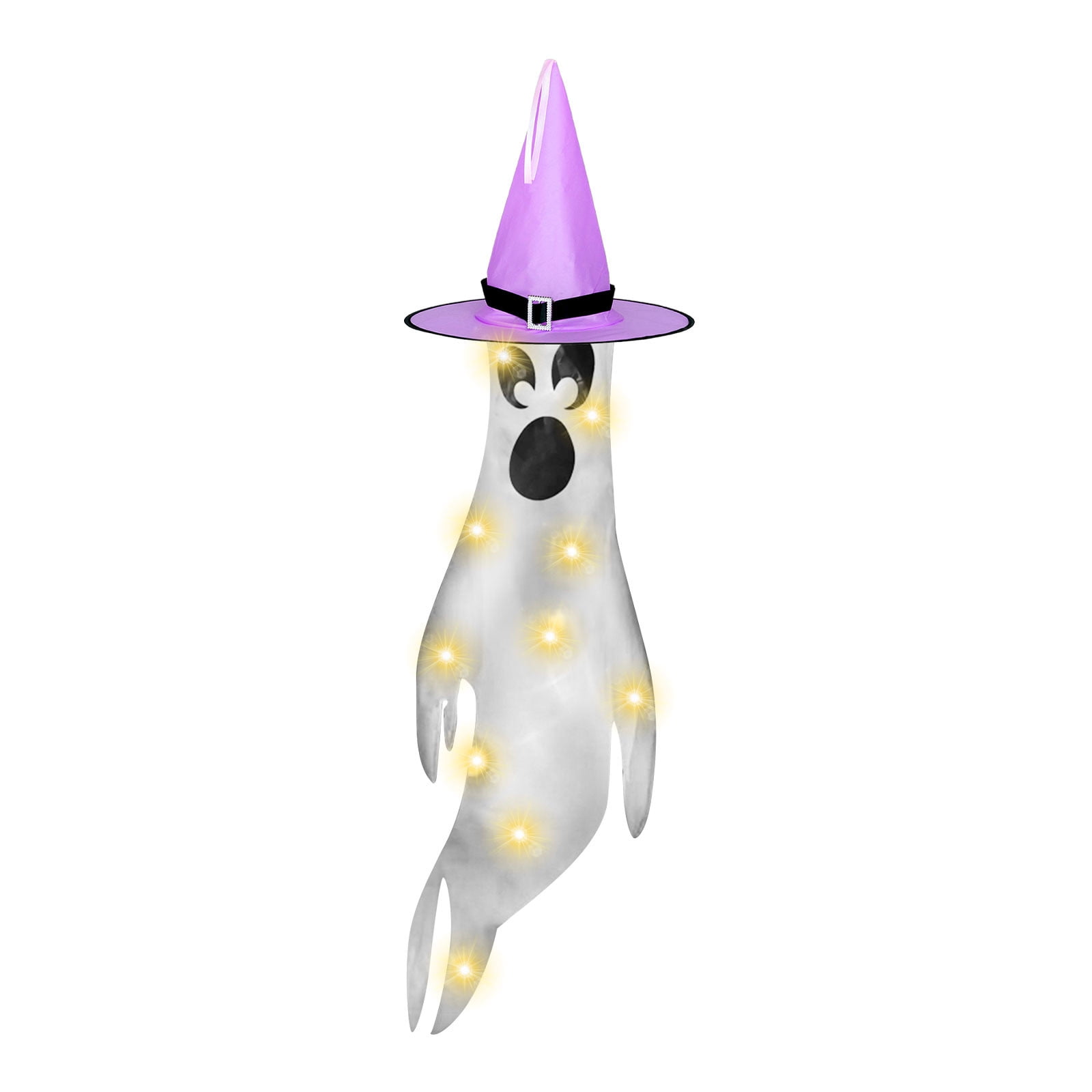 Beautynvta Halloween Ghost Windsock Flag, Halloween Ghost LED Light ...