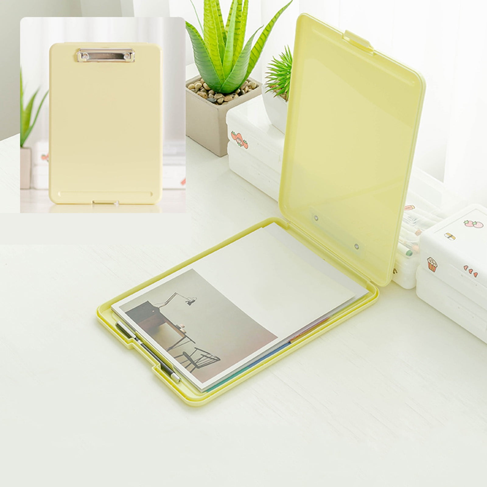 Beautynvta Clipboards with Storage, Multi-Functional Plastic Clipboard ...