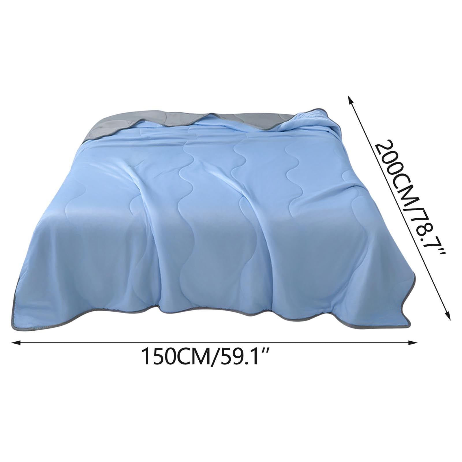 Beautynvta Cooling Quilt, 59x79 Inch Summer Breathable Lightweight Ice ...
