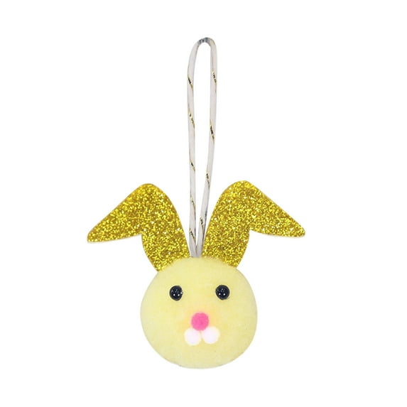 Beautynvta Easter Bunny Ornaments, Glitter Felt Bunny Head Hanging ...