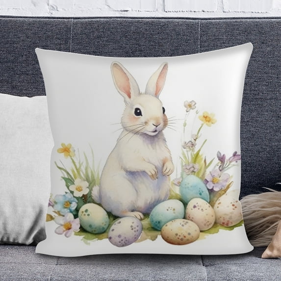 Beautynvta Easter Pillow Covers, 17.3x17.3 Inch Spring Floral Colorful ...