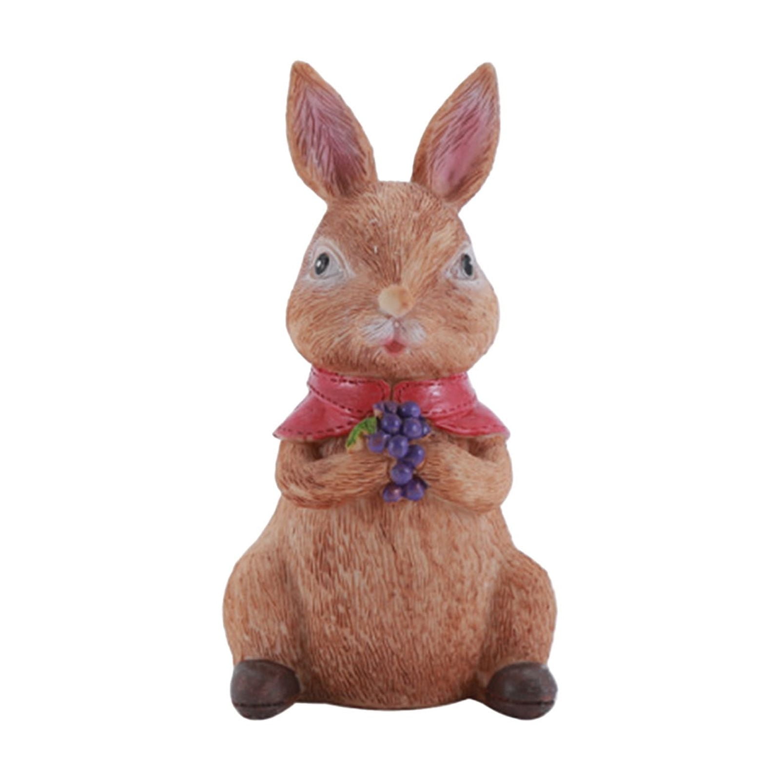 Beautynvta Easter Tabletop Ornaments, Resin Brown Bunnies Figurines ...