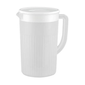 2pcs 68oz Glass Pitcher,Square Water Pitcher with Lid and Handle,Coffee ...