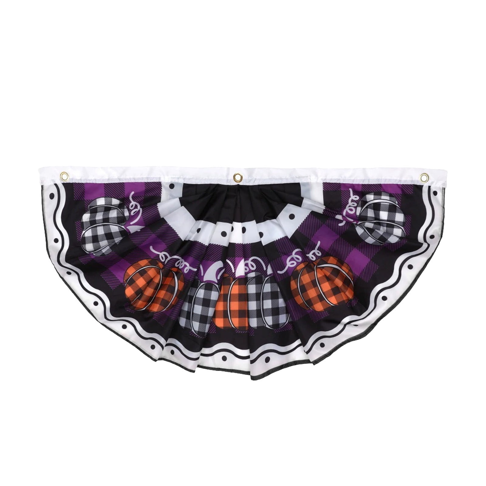 Beautynvta Halloween Flag Bunting Half Fan Hanging Pleated Flag Banner ...
