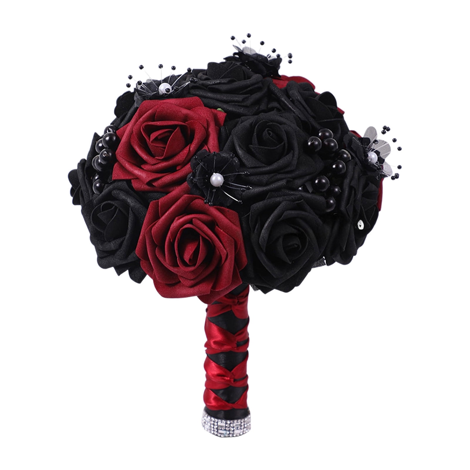 Beautynvta Halloween Rose Bouquet, Dark Gothic Skull Bridal Flower ...