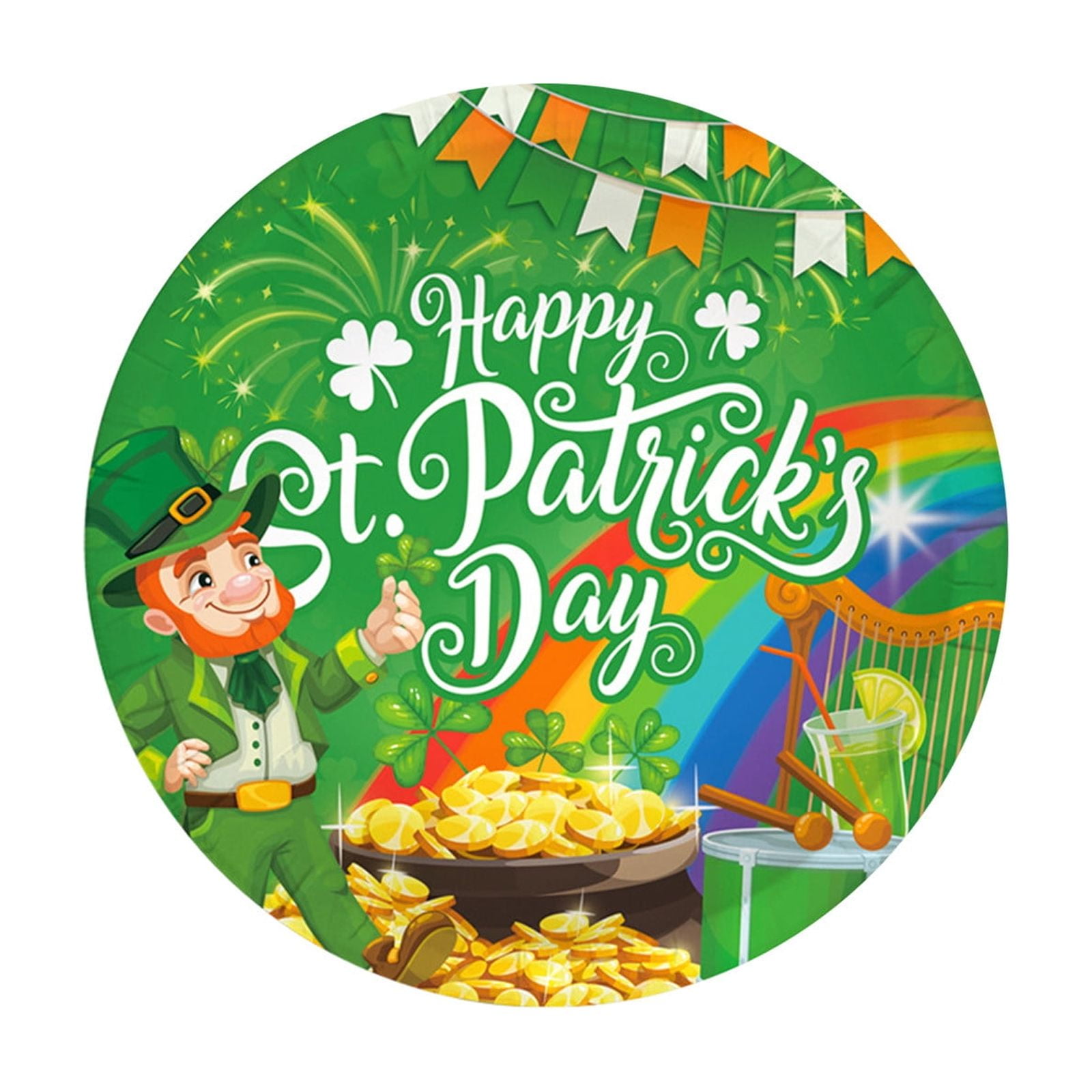 Beautynvta Happy St. Patrick's Day Tableware Set, 10 Pcs Green Gnome ...