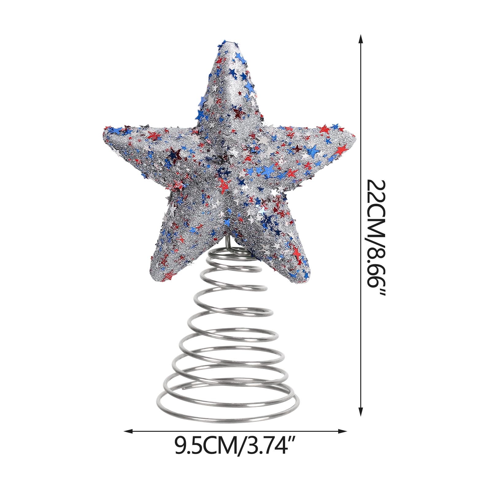 Beautynvta Patriotic Star Tree Topper, Independence Day Trees Memorial ...