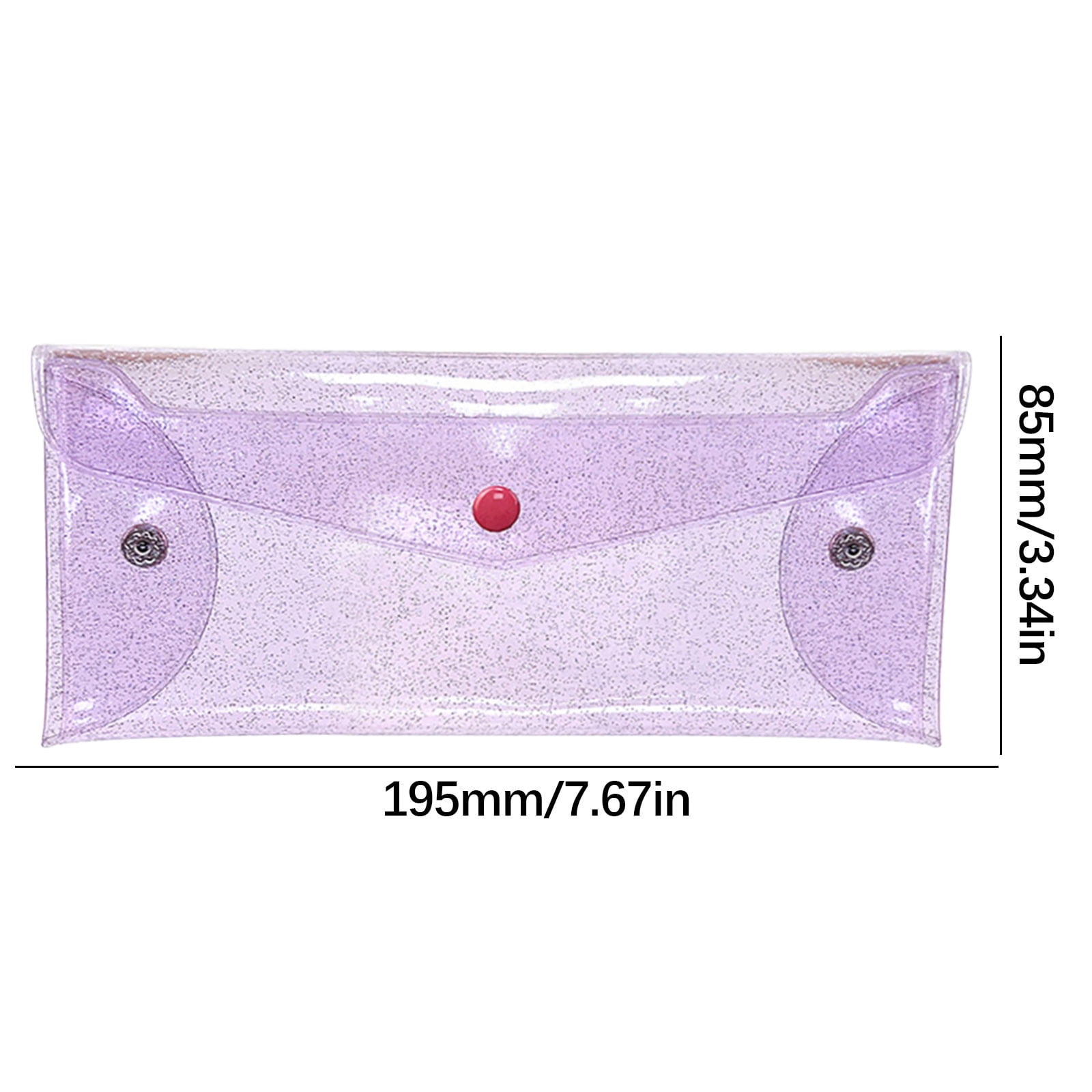 Beautynvta Pencil Case with Snap Button, Clear PVC Pencil Pouch for ...