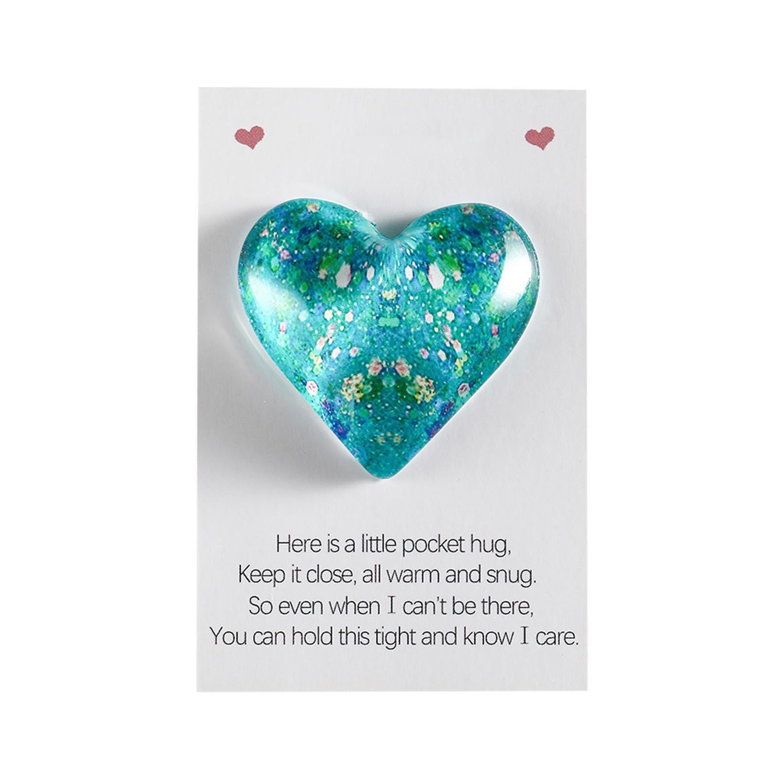 Beautynvta Pocket Hug Heart with Greeting Cards, Little Heart Pocket ...