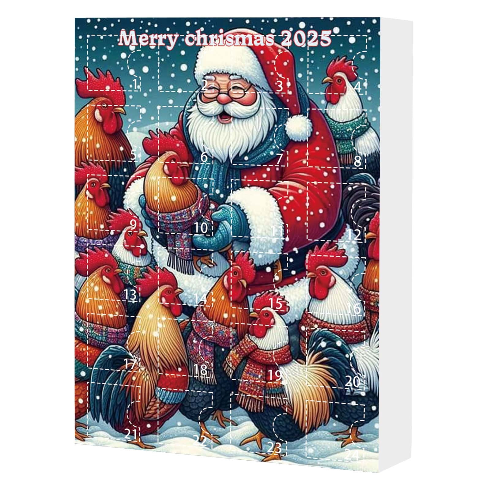 Beautynvta Rooster Advent Calendar 2025, 24 Days Christmas Countdown ...