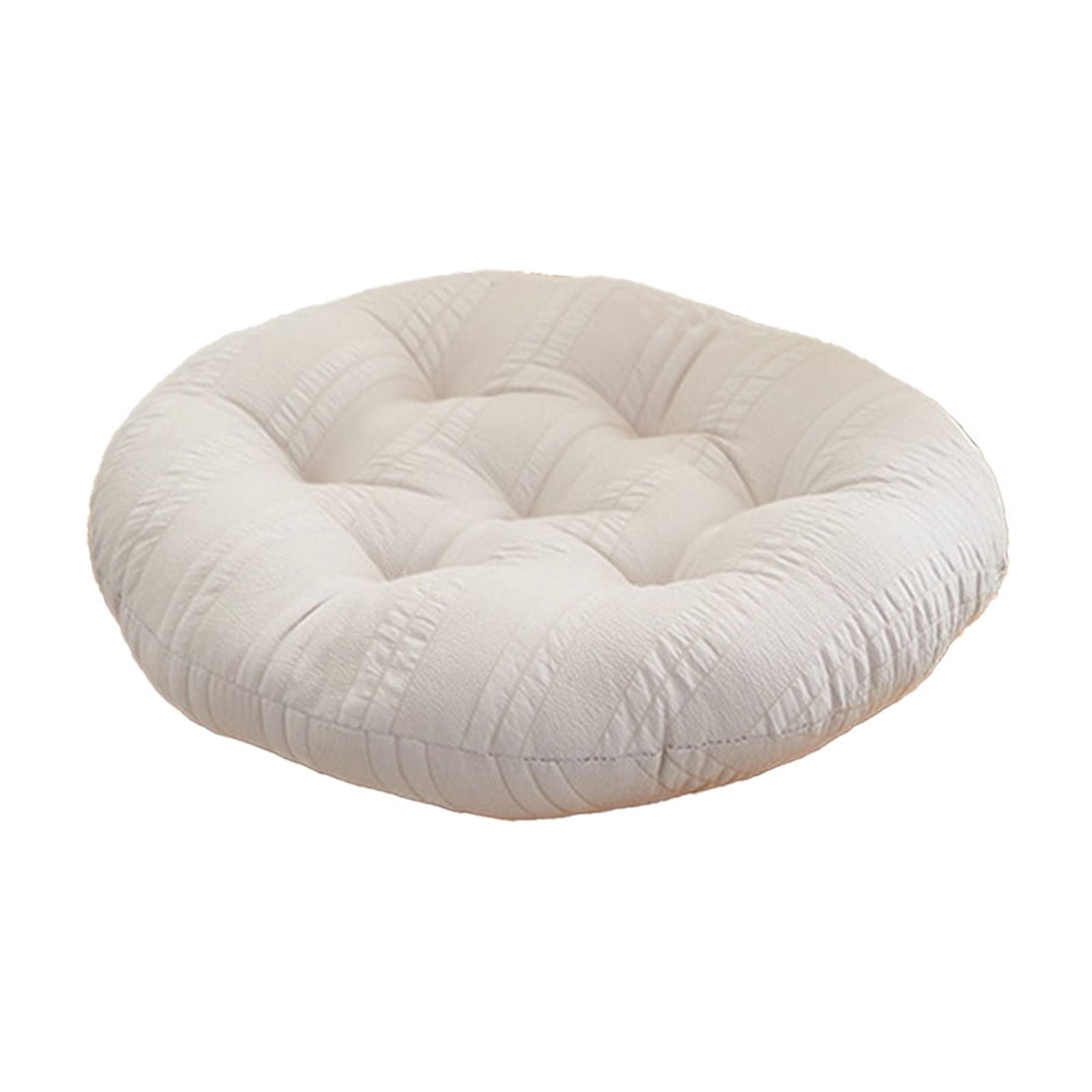 Beautynvta Solid Color Round Chair Cushion for Adults, Corduroy Floor ...
