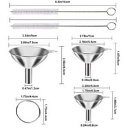 Stainless Steel Funnel Set of 3 Funnels for Kitchen Use Filling Bottles Flask Cooking ...