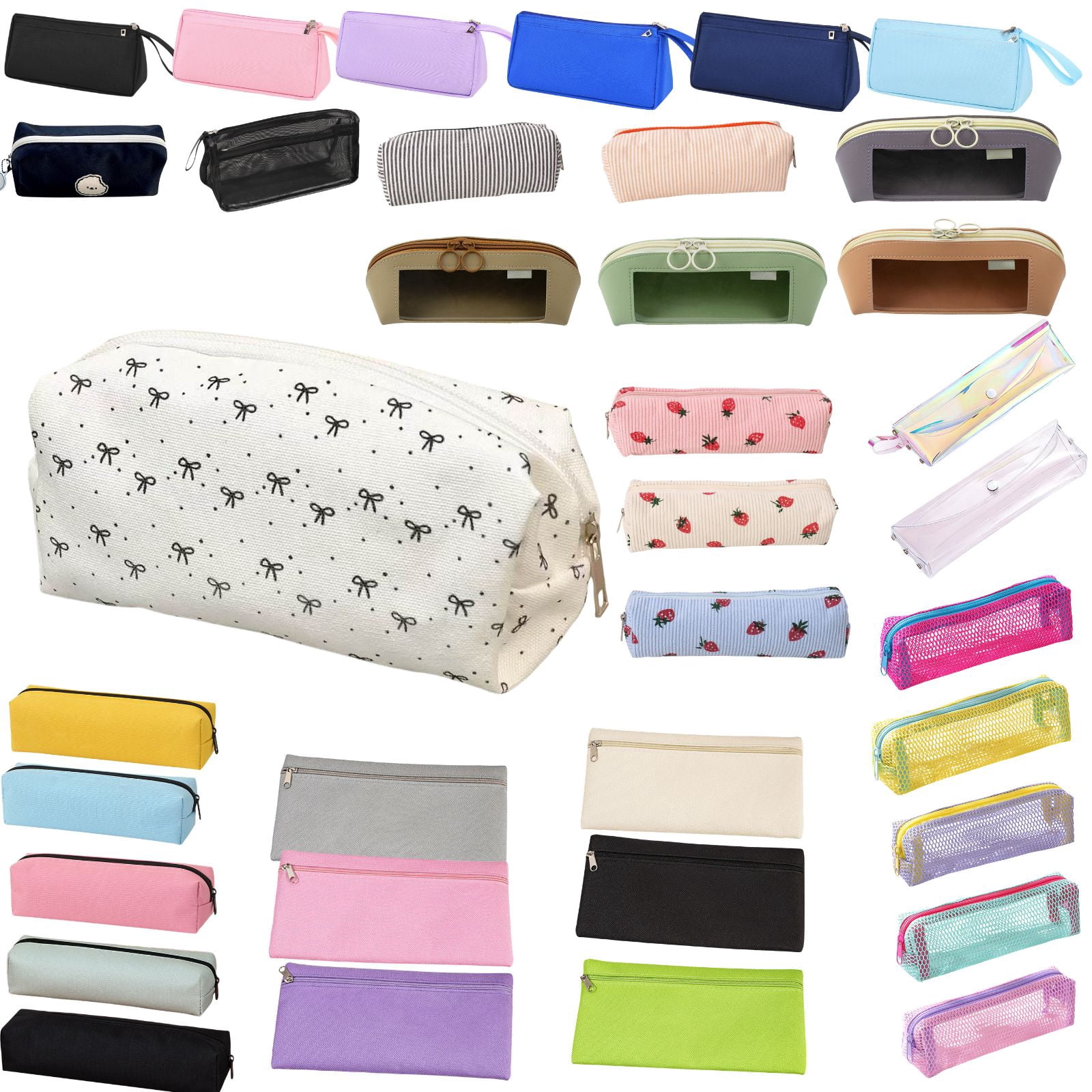 Beautynvta Strawberry Pencil Case, Cloth Pencil Bag, Zipper Pencil ...