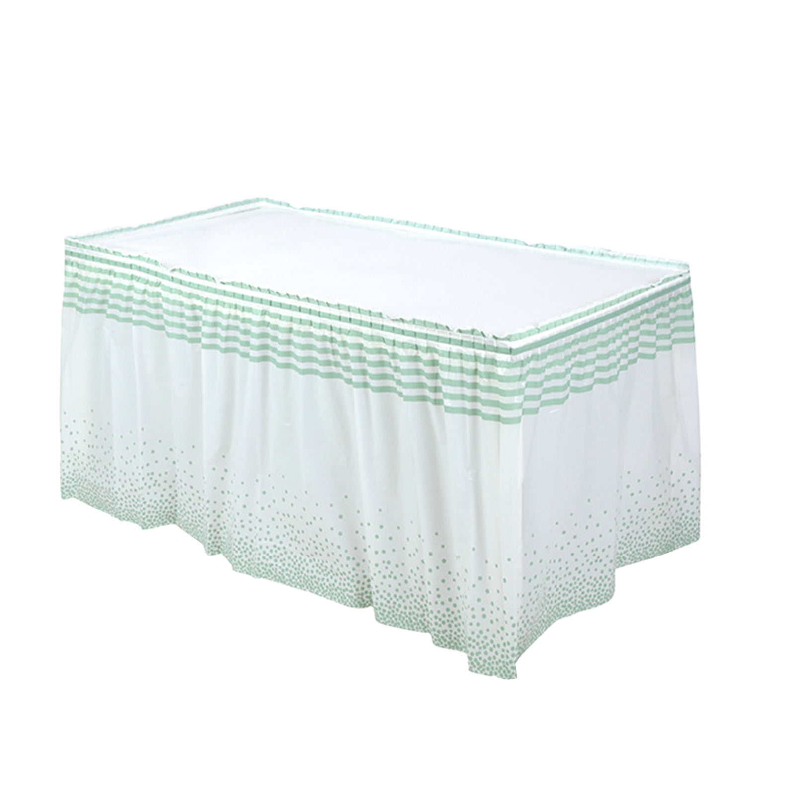 Beautynvta Table Skirt and Tablecloth, 28.7x167.7 In Rectangle Table ...
