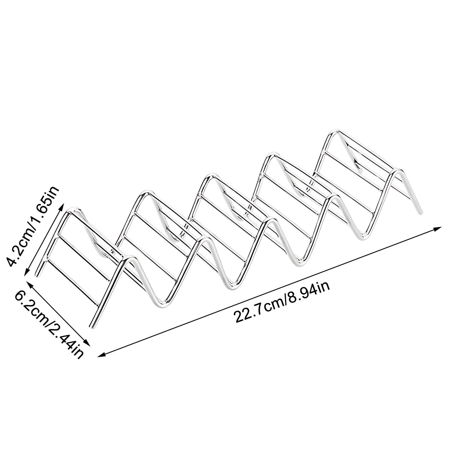 Beautynvta Taco Holder, Stainless Steel Taco Stand Tray, Rack Holds Up ...