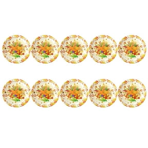 PuSpu Home Decor Thanksgiving Paper Plates Festive Fall Pumpkin And ...